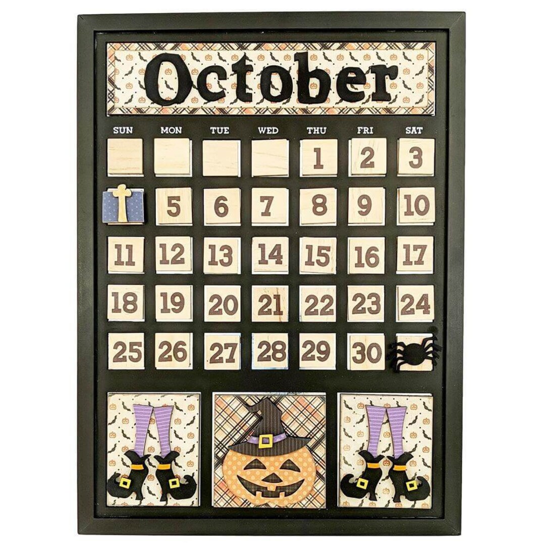 October Magnetic Calendar Foundations Decor - Etsy