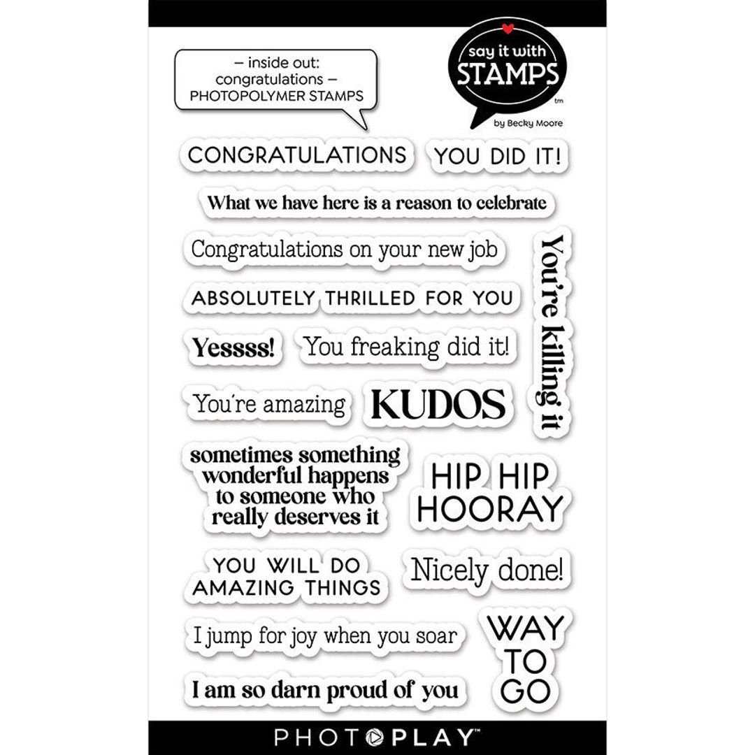 Inside Out: Congratulations Stamp Set Say It With Stamps Collection ...