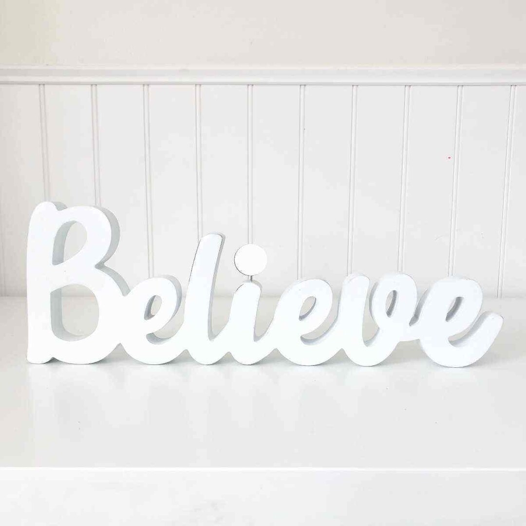 Believe Block Words Unfinished Wood Craft Foundations Decor - Etsy