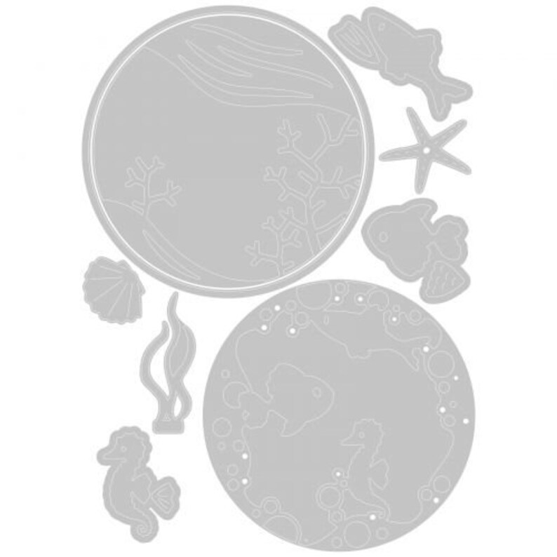 Ocean Scene Thinlits Die Set Olivia Rose Sizzix Clearance - Etsy