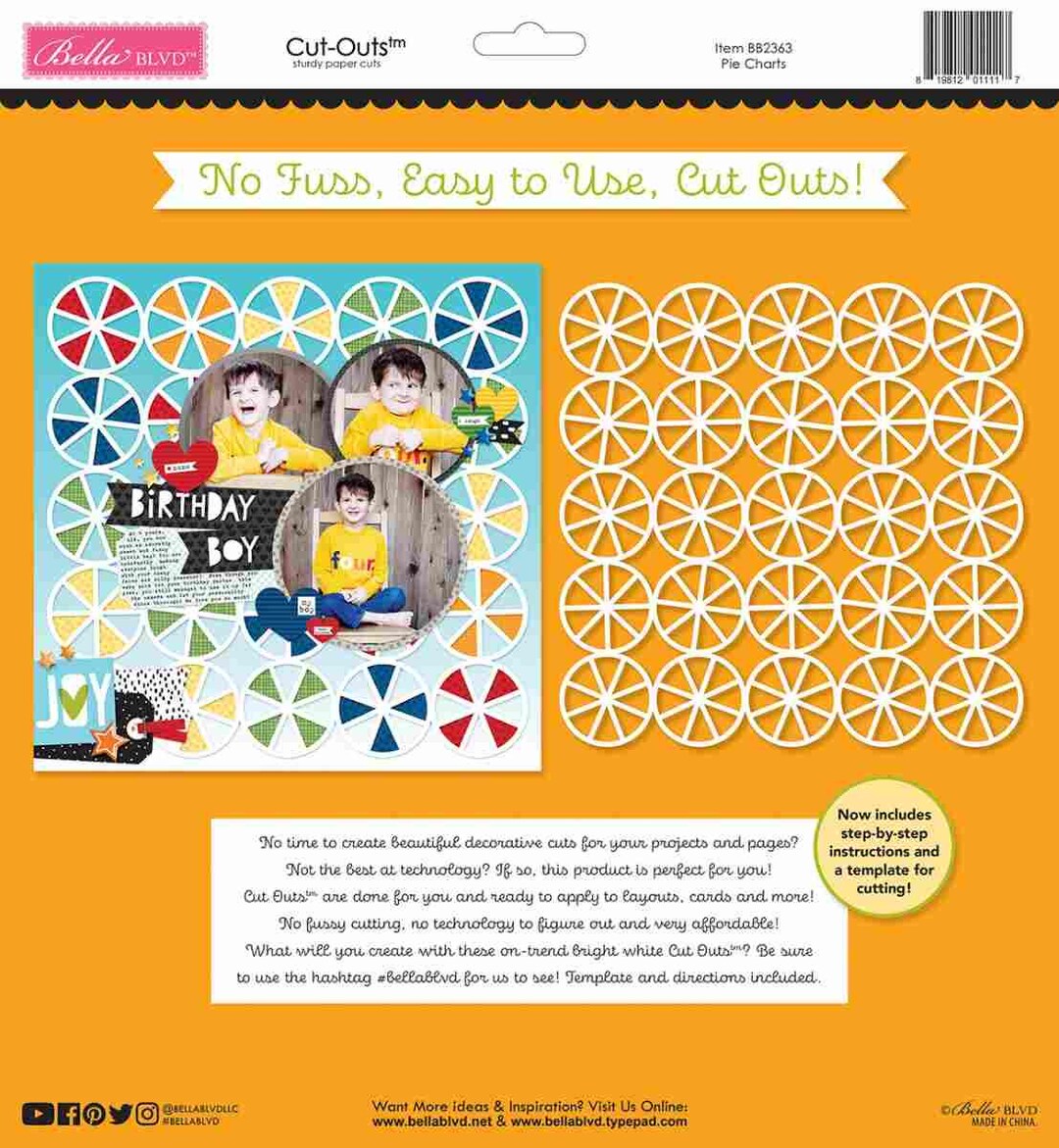 Pie Charts Cut Outs Bella Besties Bella Blvd - Etsy