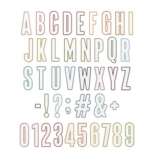 Alphanumeric Bulletin Thinlits Die Set Tim Holtz Sizzix Clearance - Etsy