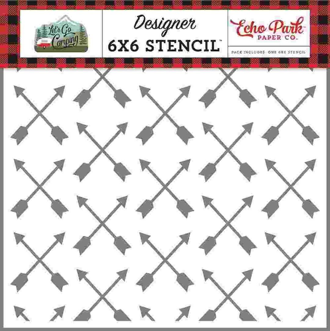 Shooting Arrows Stencil Let's Go Camping Echo Park - Etsy