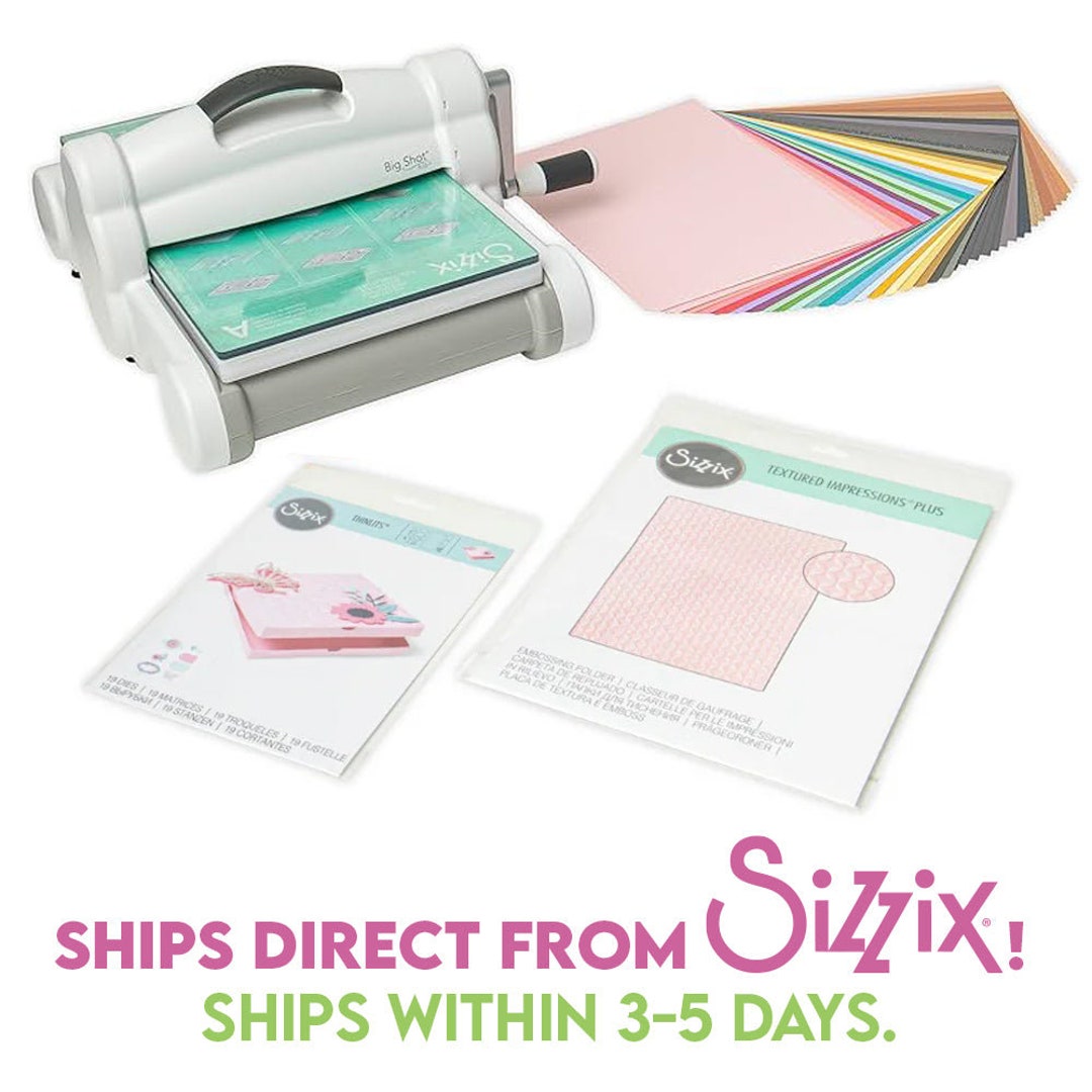 Big Shot Plus Starter Kit White & Gray Sizzix - Etsy