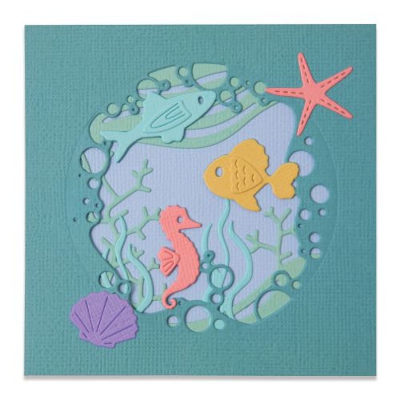Ocean Scene Thinlits Die Set Olivia Rose Sizzix Clearance - Etsy