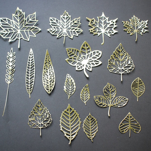 Gold Skeleton Leaf - Etsy