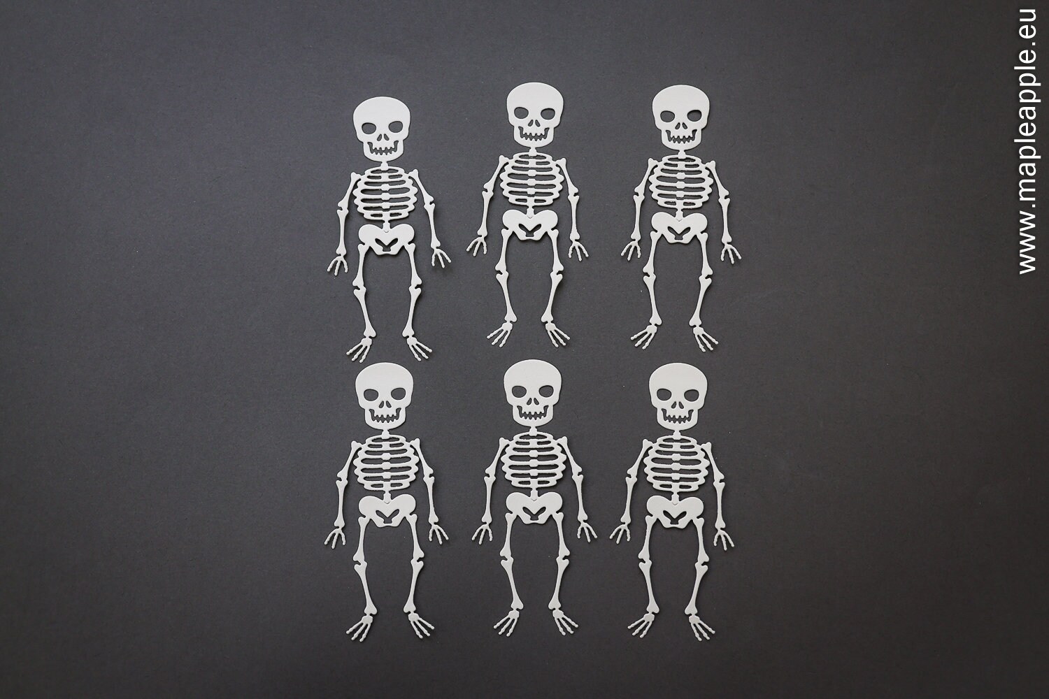 Paper Skeletons - Halloween Decor - Grey Paper Embellishments ...