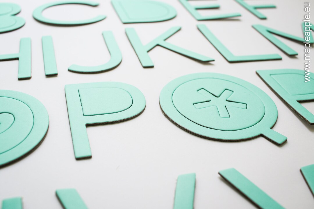 Studio Calico Mint Alphabet Chipboard for DIY Projects - Large Letters ...