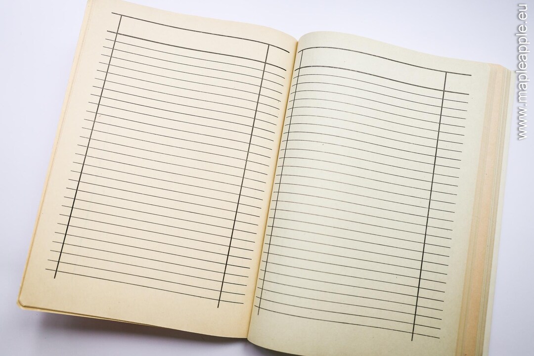 Vintage Register Notebook in Orange Old Soviet Era Ruled Copybook ...