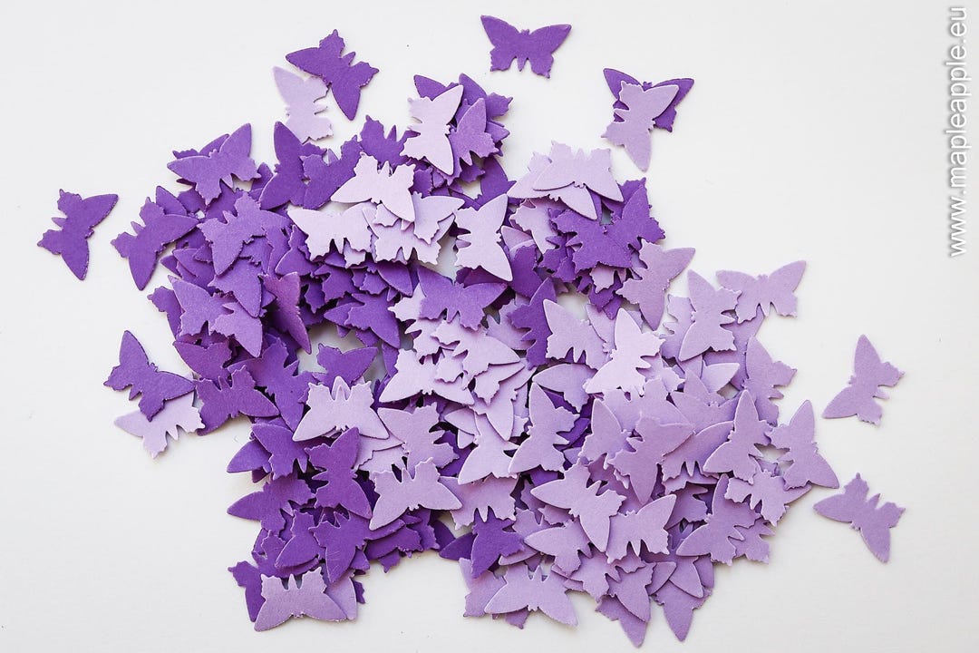 Purple Butterfly Confetti - 200 Pcs Butterflies Table Scatter - Violet ...