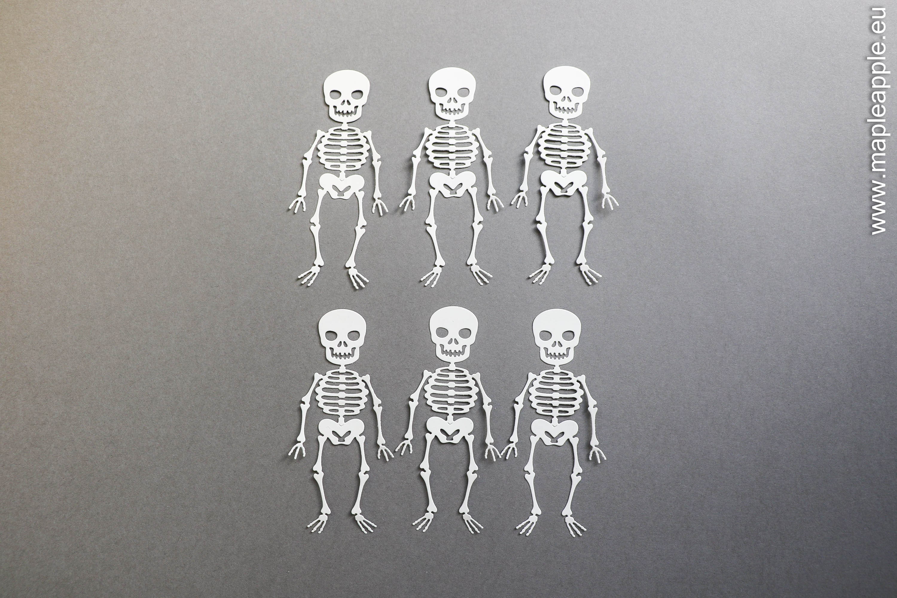 Paper Skeletons - Halloween Decor - Grey Paper Embellishments ...