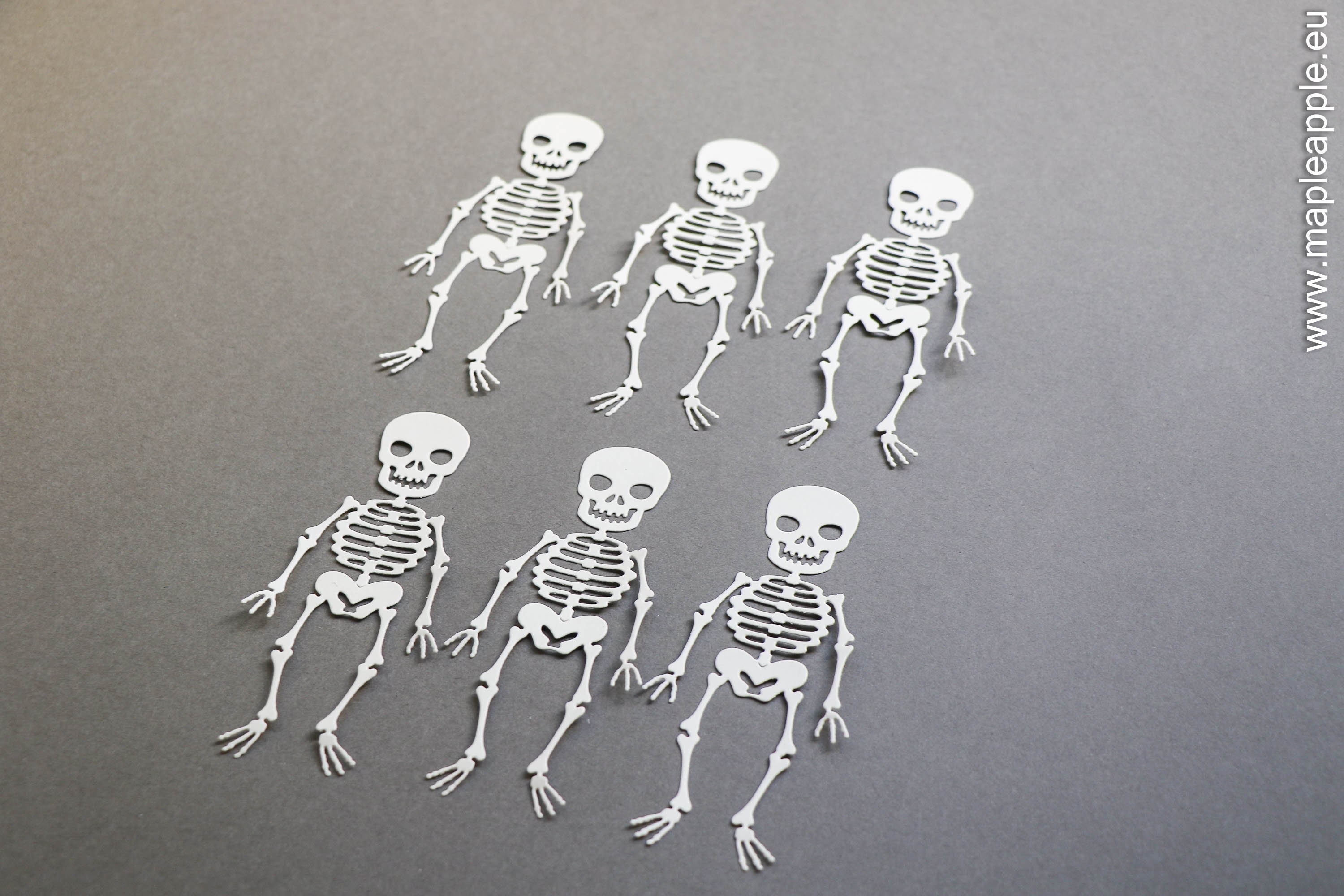 Paper Skeletons - Halloween Decor - Grey Paper Embellishments ...