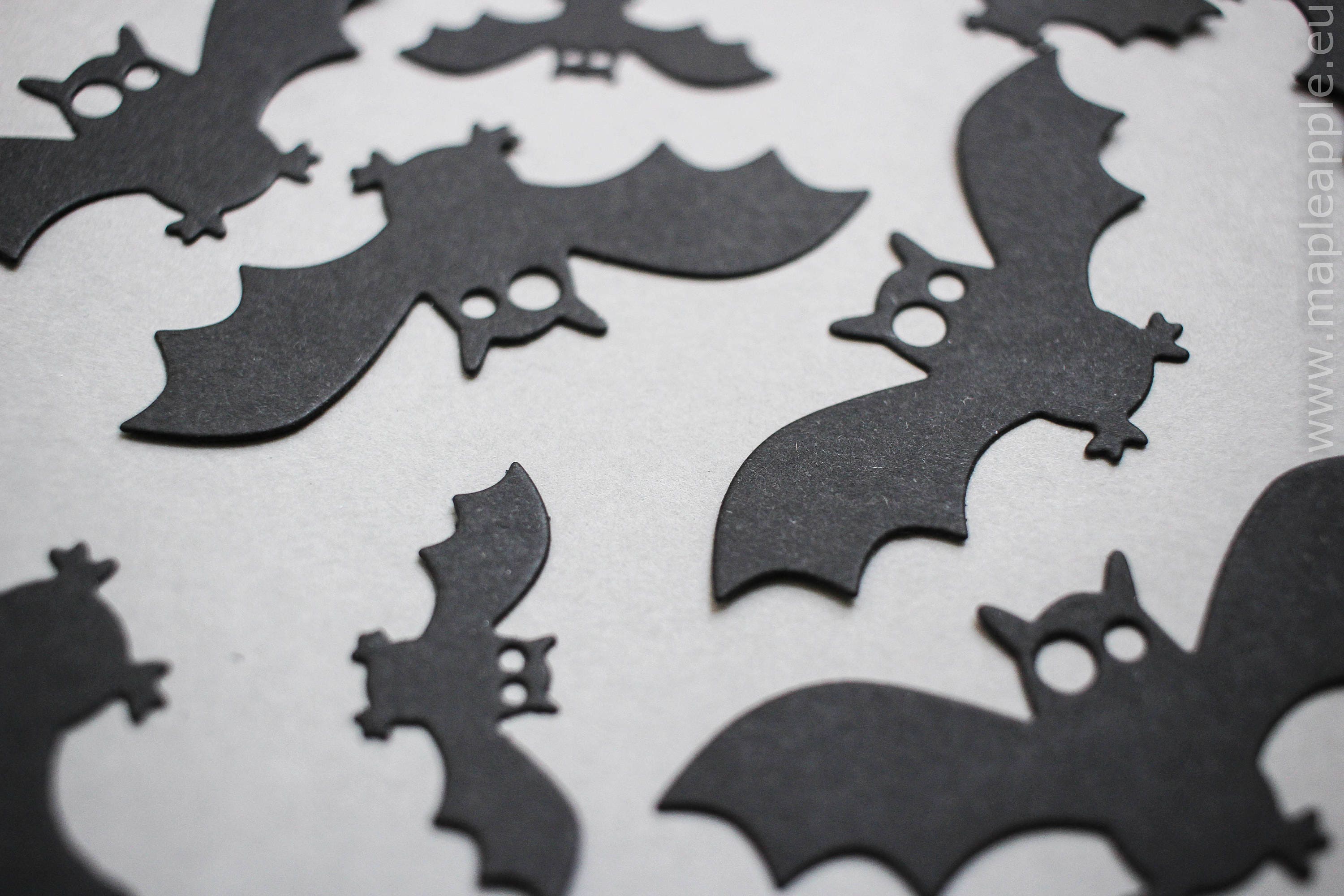 Bats Die Cut Shapes - Halloween Decor - Black Paper Bats - Paper ...