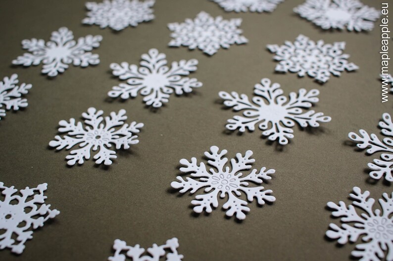Snowflakes Die Cuts - Paper Snowflake Christmas Card Making Supplies ...