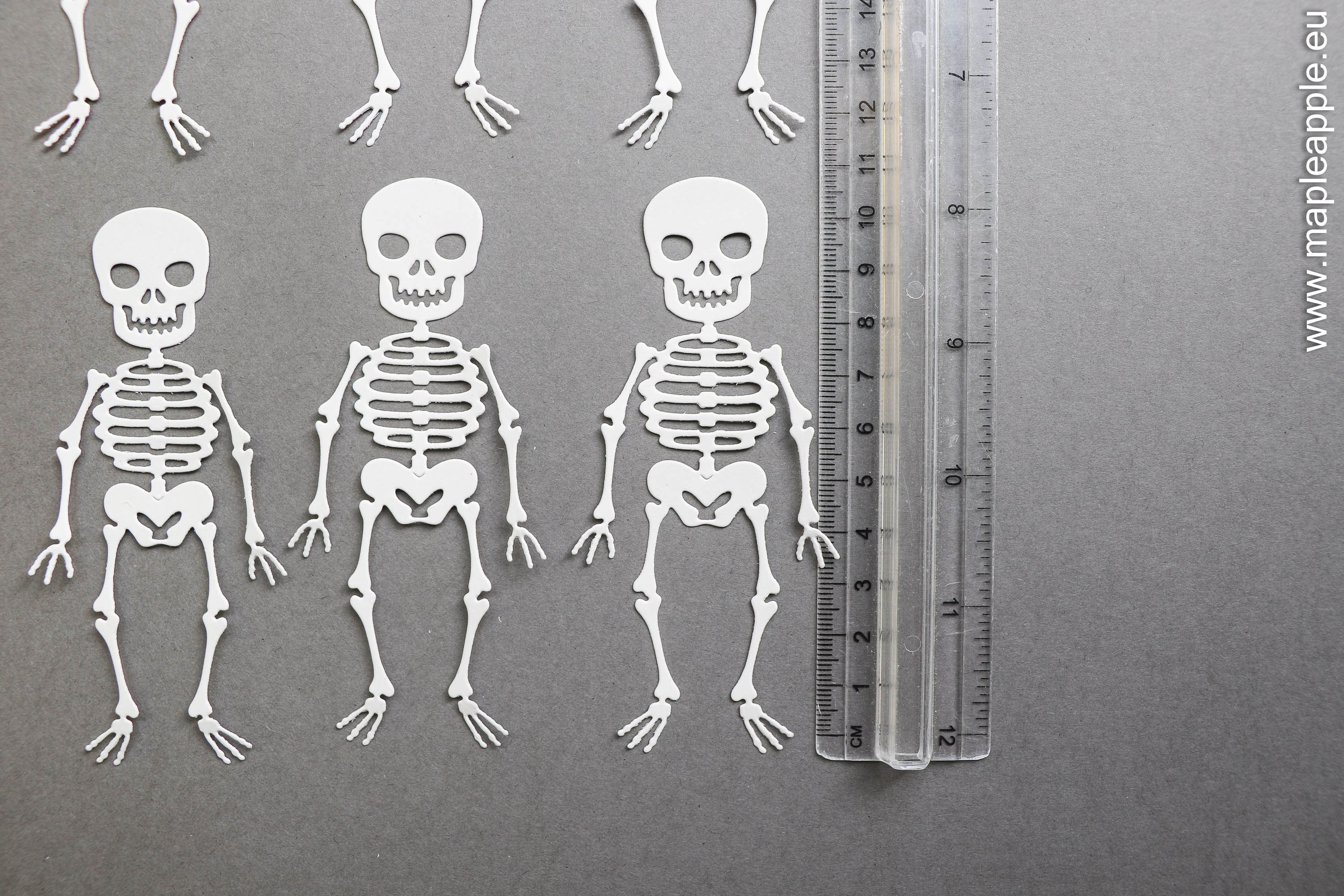Paper Skeletons - Halloween Decor - Grey Paper Embellishments ...