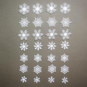 Snowflakes Die Cuts - Paper Snowflake Christmas Card Making Supplies ...