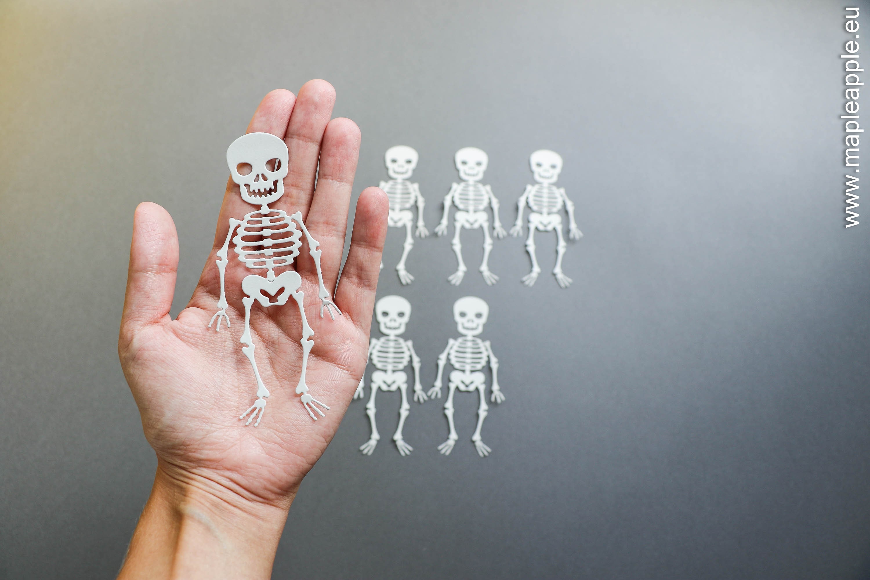 Paper Skeletons - Halloween Decor - Grey Paper Embellishments ...
