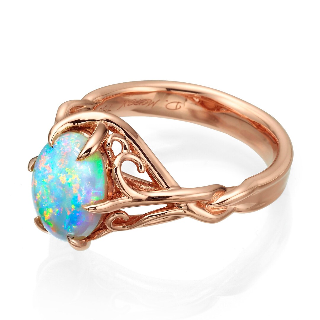 Celtic Opal Engagement Ring - Etsy