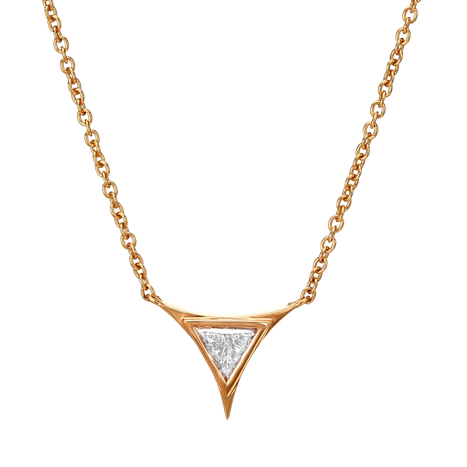 Triangle Pendant Triangle Diamond Pendant Triangle Diamond - Etsy