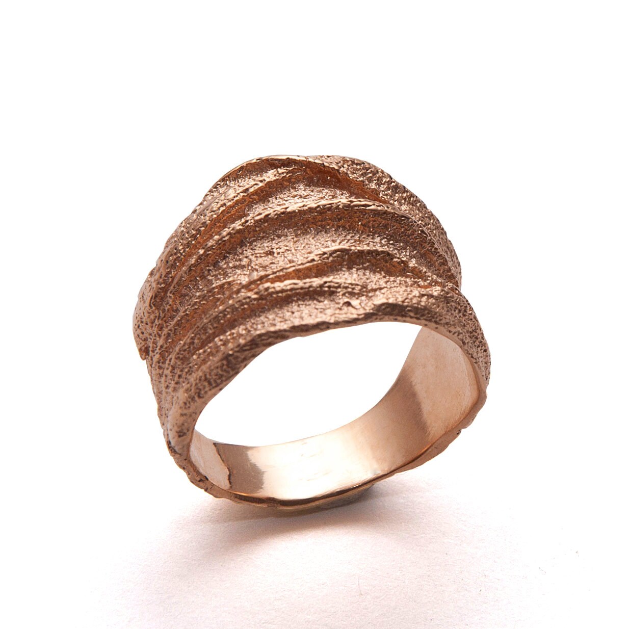 18k Rose Gold Ring Handmade Ring Unisex Ring Wedding Ring | Etsy