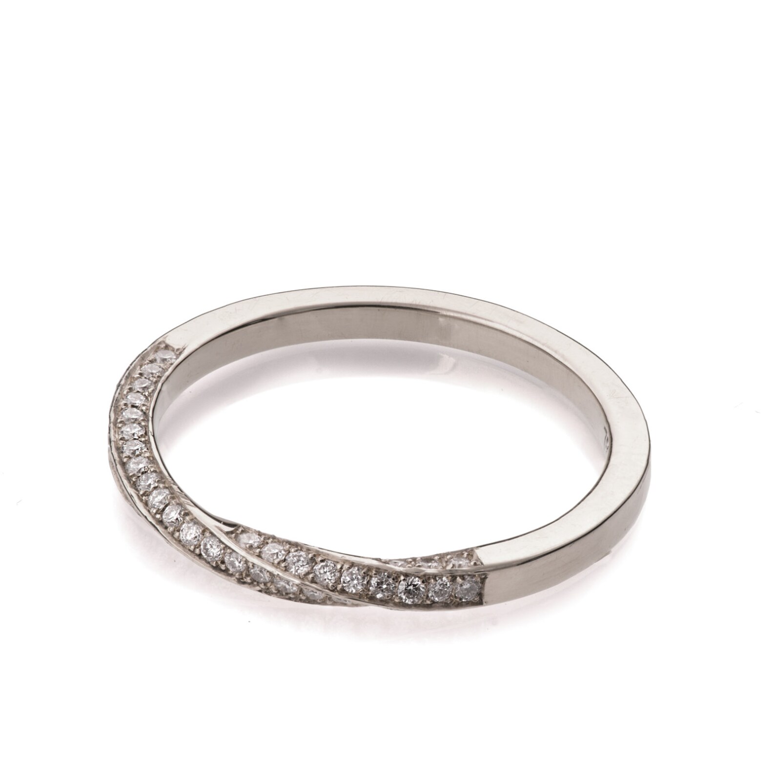 Mobius Diamond Ring 18k White Gold and Diamonds Ring - Etsy