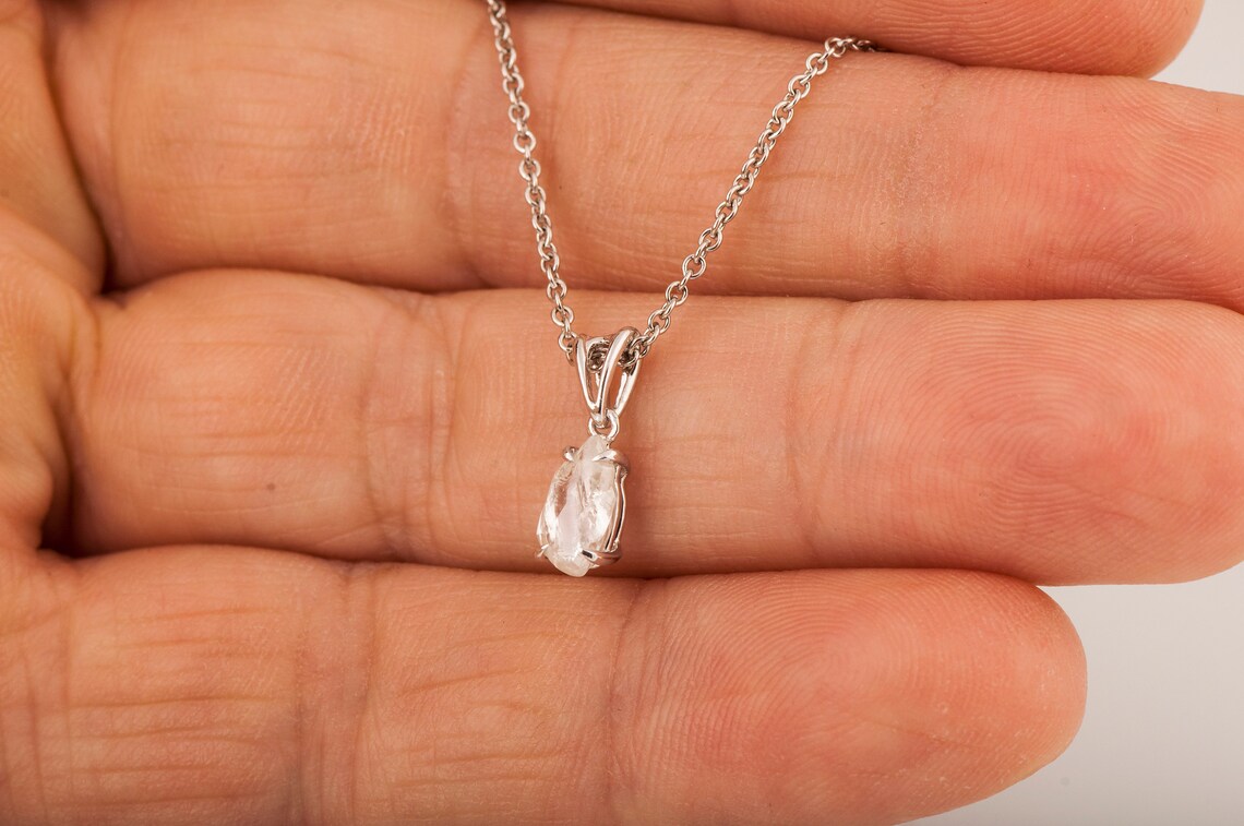 Raw Diamond Pendant, Rough Diamond Pendant, Unique Pendant, Rough ...