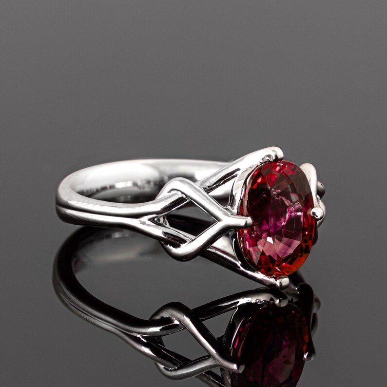 2ct Oval Red Ruby Celtic Engagement Ring - Etsy UK