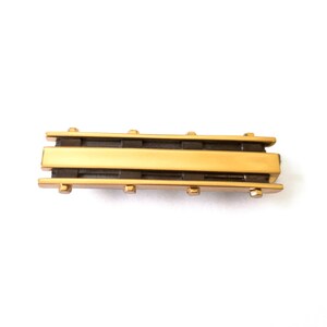 Gold Tie Clip, 18K Gold Tie Tack, Black and Gold Tie Clip, Solid Gold ...