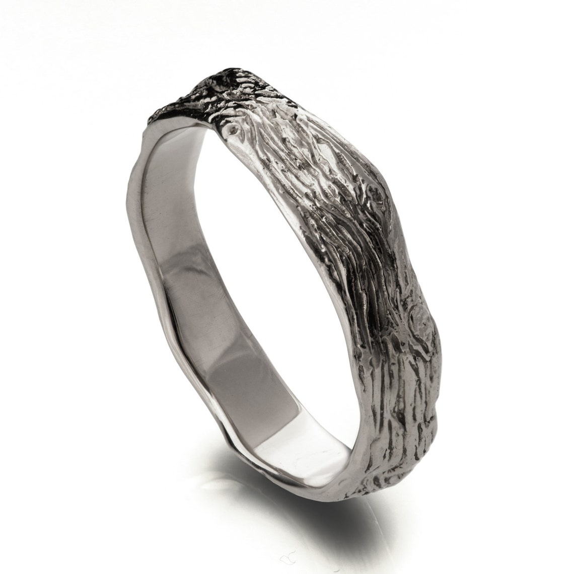 Twig Ring 18K White Gold Ring Unisex Ring Wedding Ring | Etsy