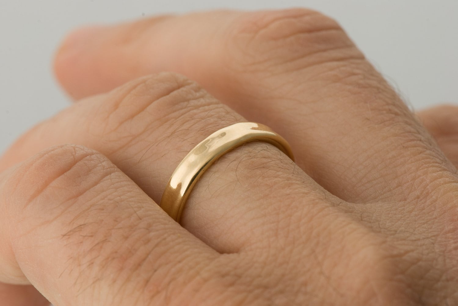 Simple Gold Wedding Band 18k Gold Ring 18k Gold Band - Etsy