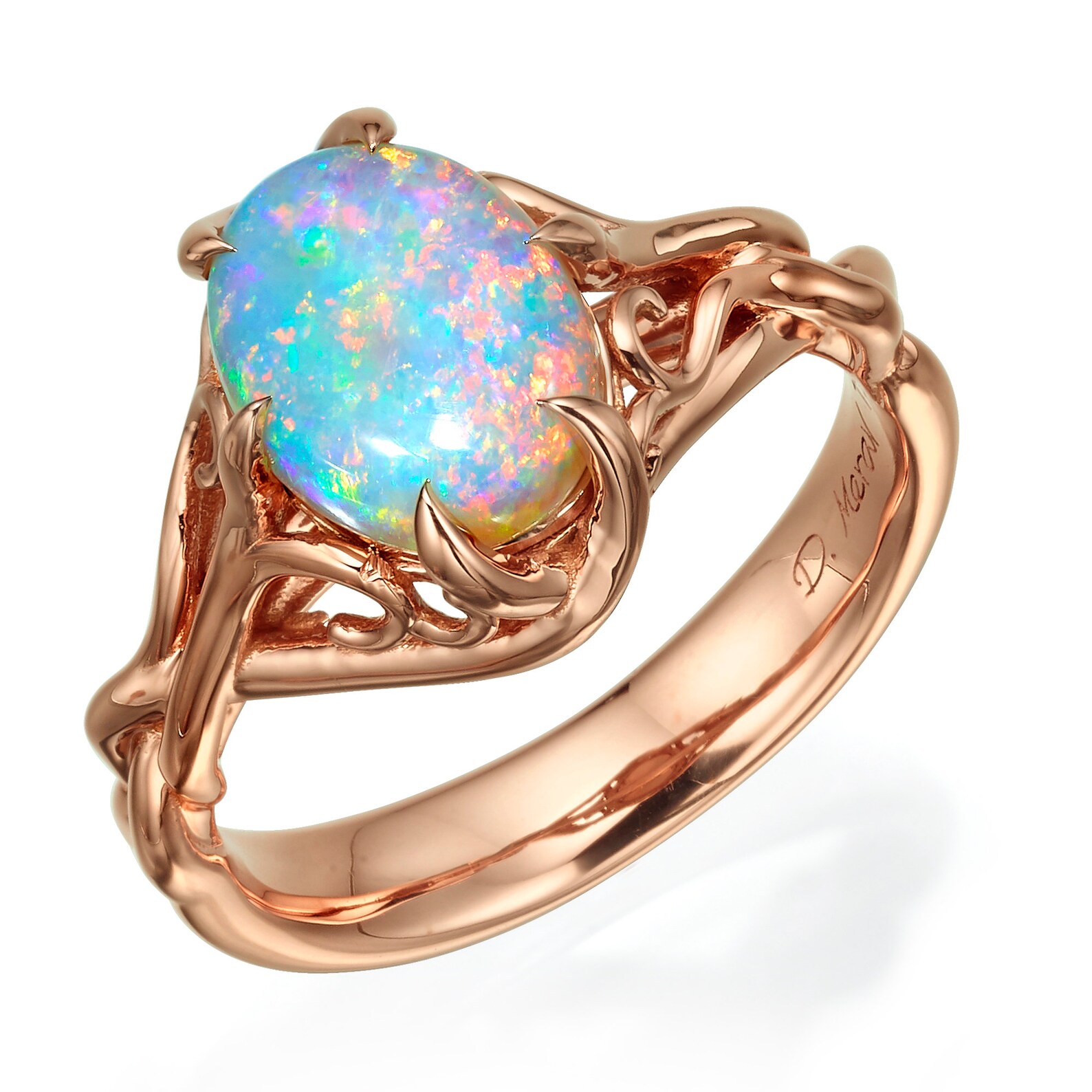Celtic Opal Engagement Ring - Etsy