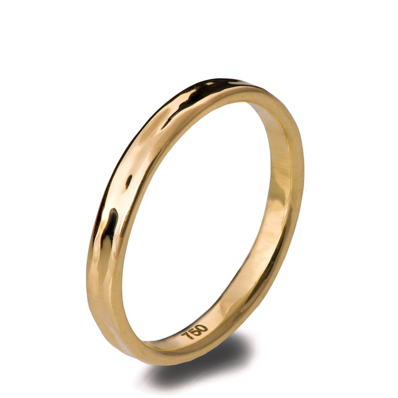 Simple 18K Gold Wedding Band - Etsy