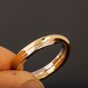 Two Tone Mobius Ring, 18K Gold Mobius Ring, Wedding Ring, Wedding Band ...