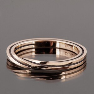 Two Tone Mobius Ring, 18K White Gold Mobius Ring, Wedding Ring, Wedding ...