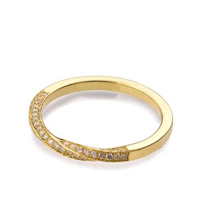 Mobius Diamond Ring, 18k Gold and Diamonds Ring , Eternity Ring ...