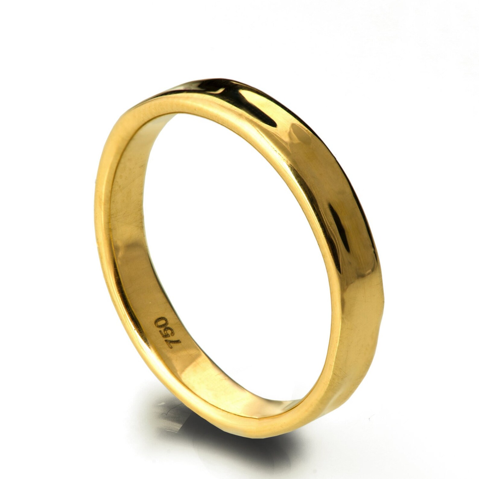 Simple Gold Wedding Band 18k Gold Ring 18k Gold Band - Etsy
