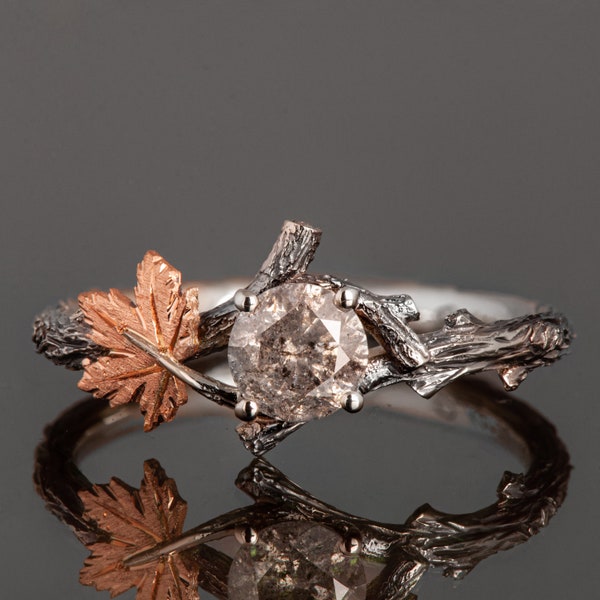 Leaf Diamond Ring - Etsy