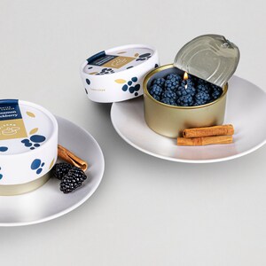 Cinnamon Scented Candle, Blackberry Tin Soy Candle, Funny Candles ...