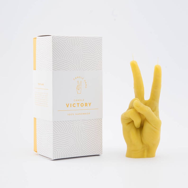 Funny Birthday Candle PEACE Hand Shaped Candles Birthday - Etsy