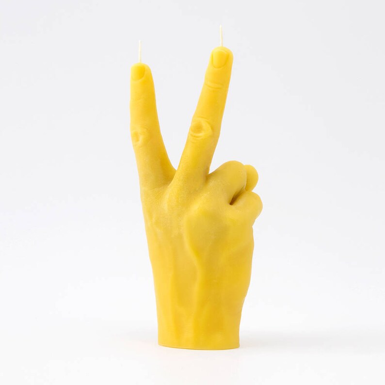 Funny Birthday Candle PEACE Hand Shaped Candles Birthday - Etsy
