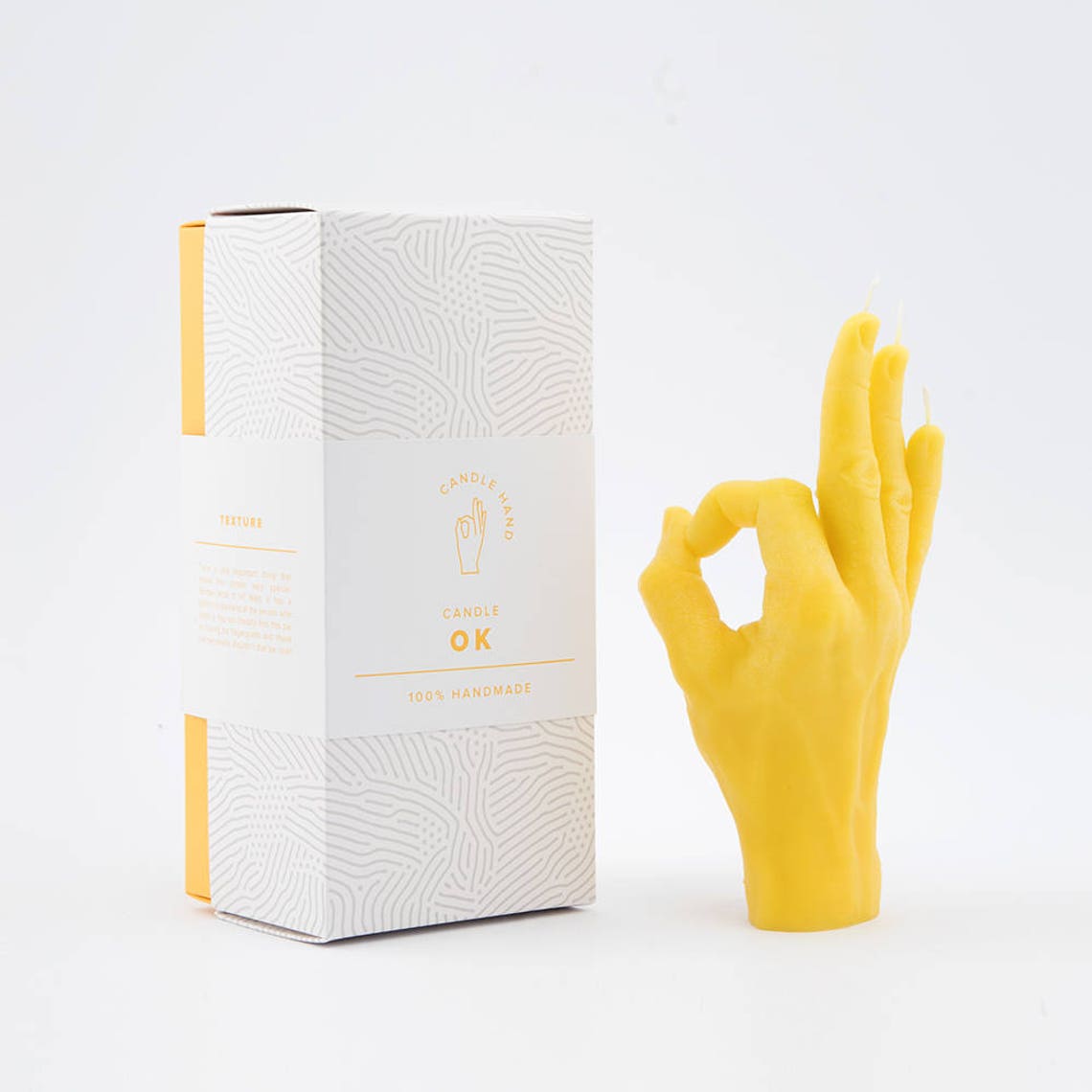 Hand Shaped Candle OK Homemade Candles Funny Gift College - Etsy