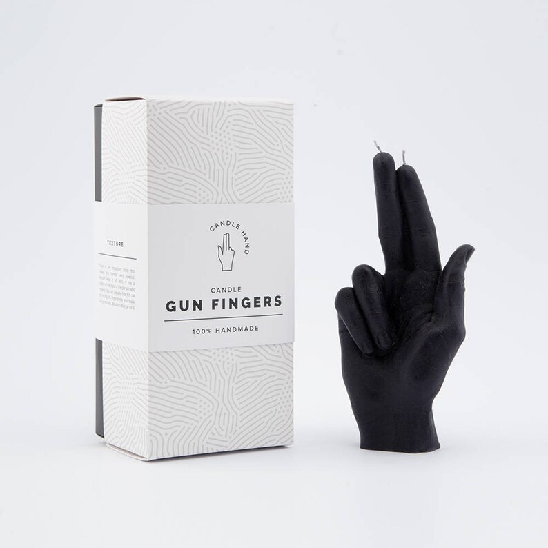 Hand Gesture Candle Gun Fingers. Handmade Candle. Birthday | Etsy