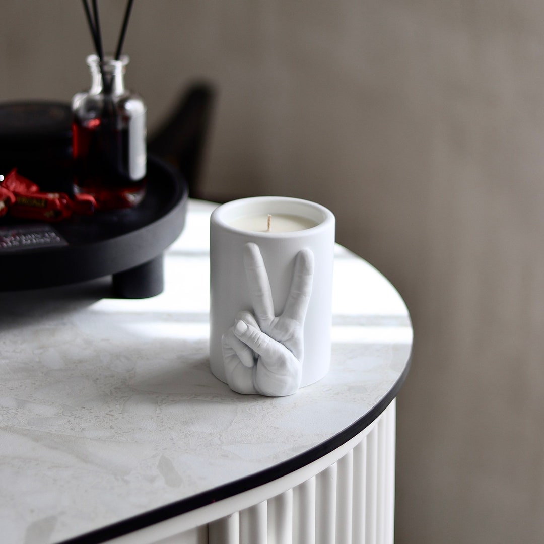 Scented PEACE Candle | PEACE Sign | Novelty Candle | Minimalist Candle ...