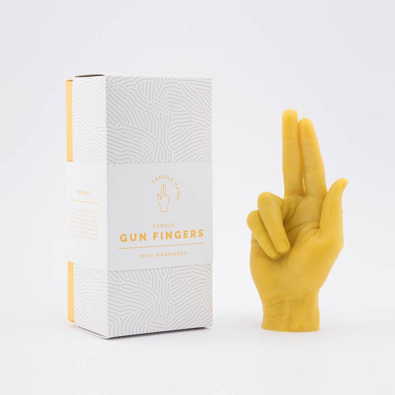 Hand Gesture Candle Gun Fingers. Handmade Candle. Birthday | Etsy