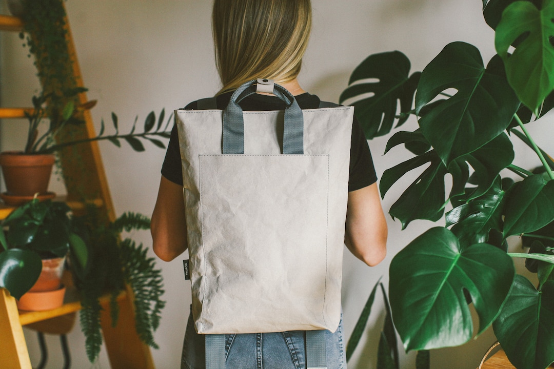 Casual Backpack in Grey, Eco Friendly Backpack, Vegan Backpack, Eco ...