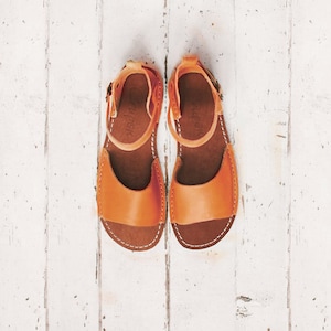 Mustard Leather Sandals, Mustard Sandals, Summer Shoes, Handmade Women ...