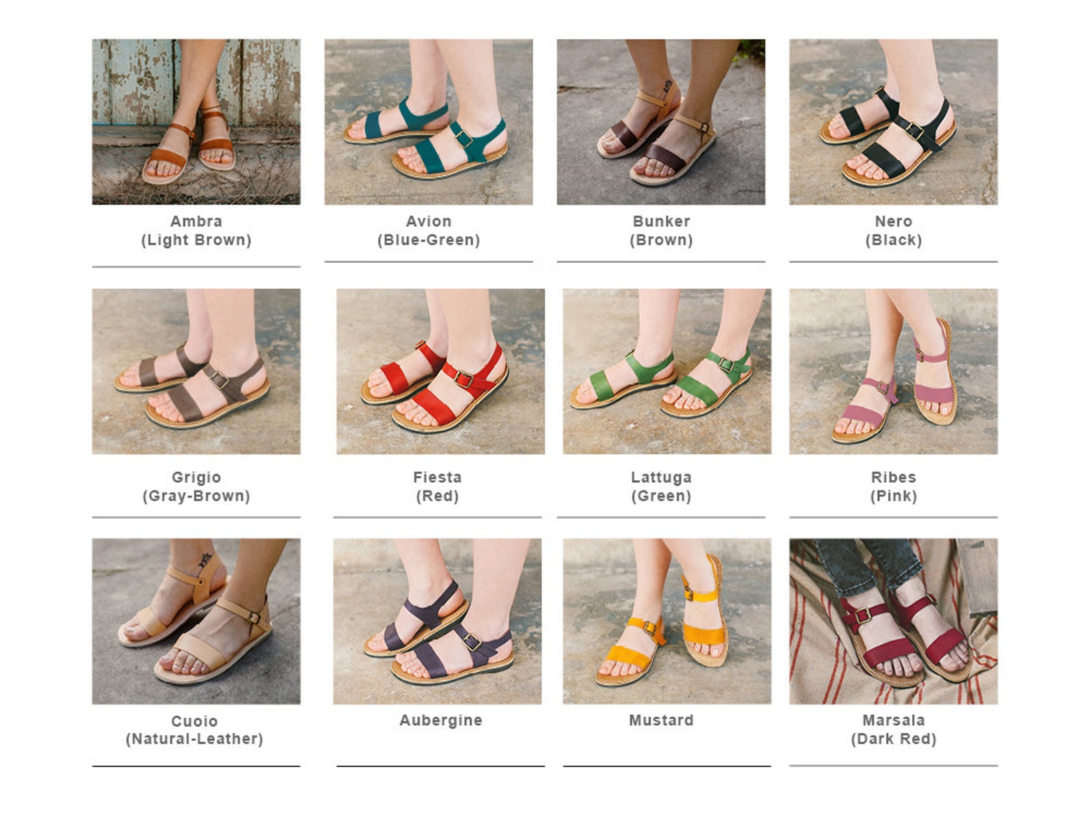 Natural Leather Sandals Women Sandals Summer Sandals | Etsy