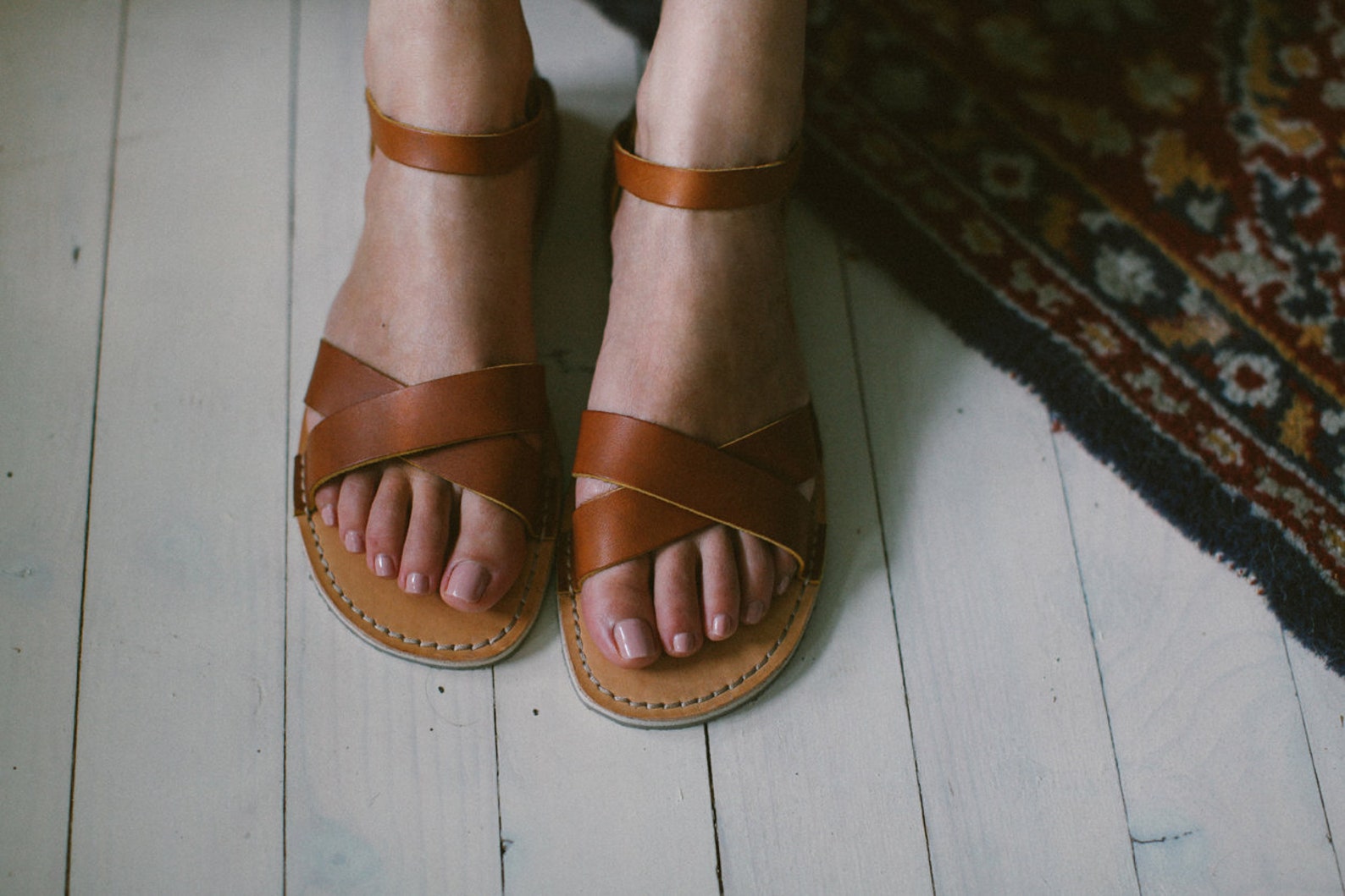 Brown Leather Women Sandals, Women Leather Sandals, Summer Sandals ...