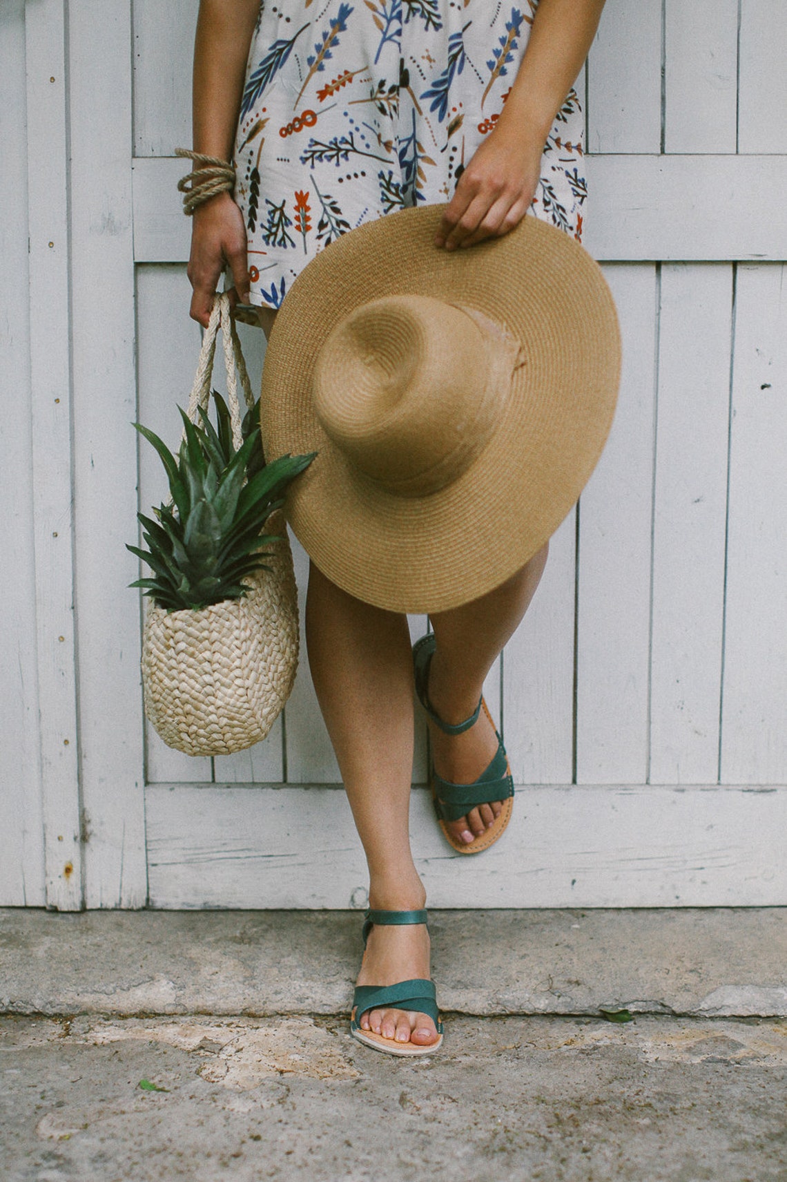 Summer Sandals Green Blue Women Sandals Leather Sandals - Etsy