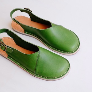 Green Sandals, Slingbacks, Slingback Sandals, Women Sandals, Green ...
